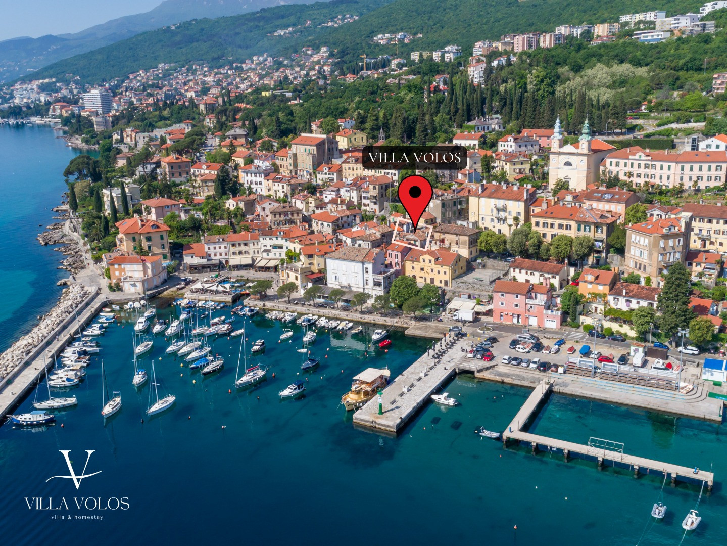 Villa Volos in the old town center near the sea, Opatija, Kvarner, Croatia